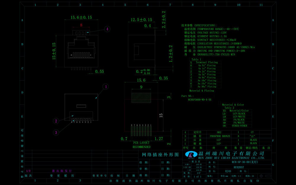 RCH RC02057 technical document preview