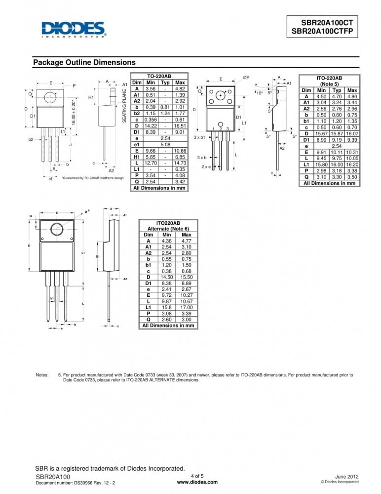 SBR20A100CTFP-G datasheet page 4