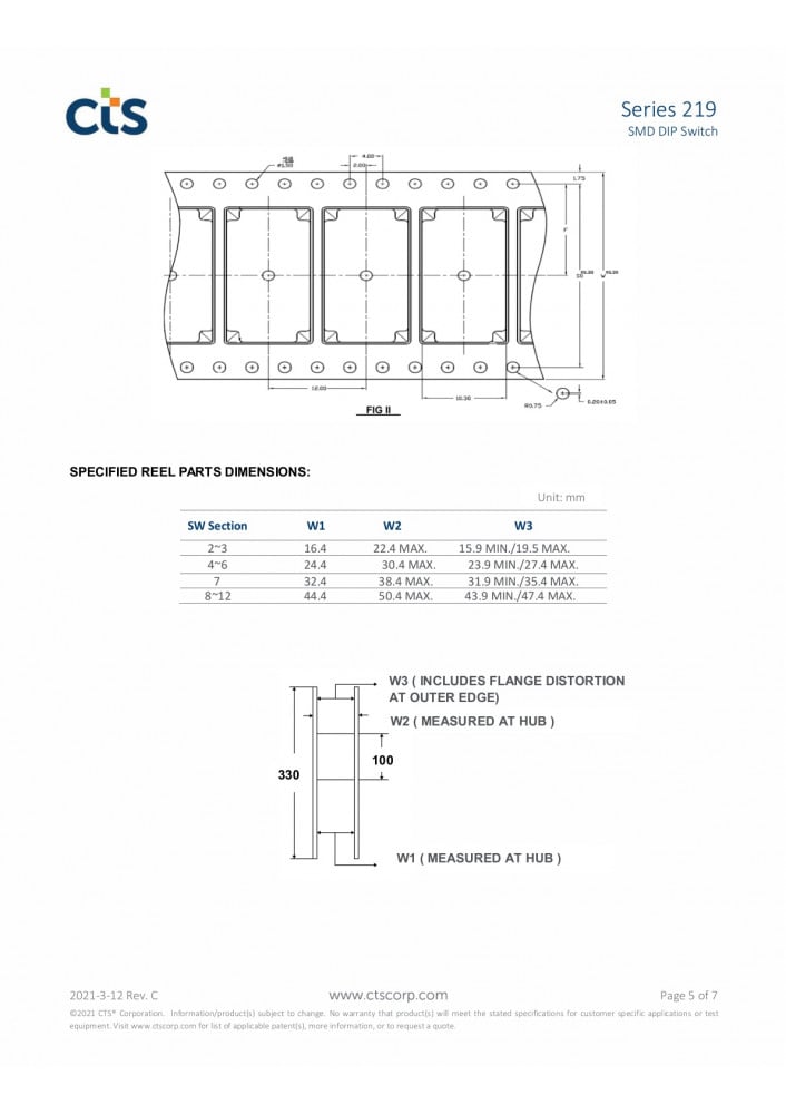 CTS 219-4LPSJ datasheet page 5