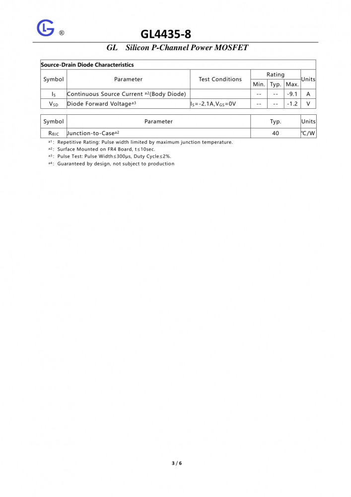 GL4435-8 datasheet page 3