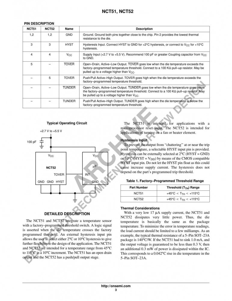 NCT51SN115T1 datasheet page 3