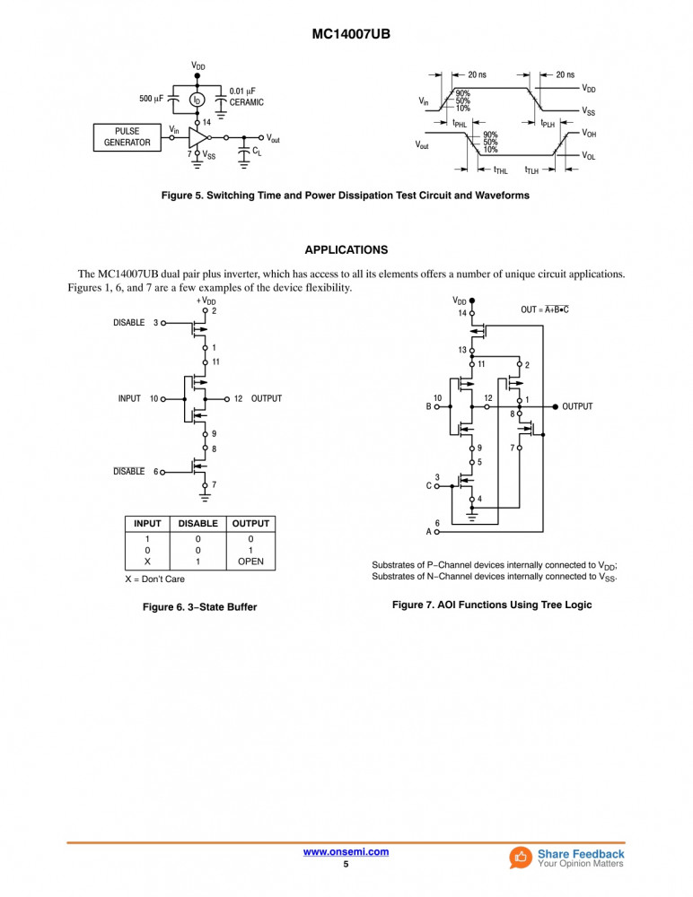 MC14007UB datasheet page 5