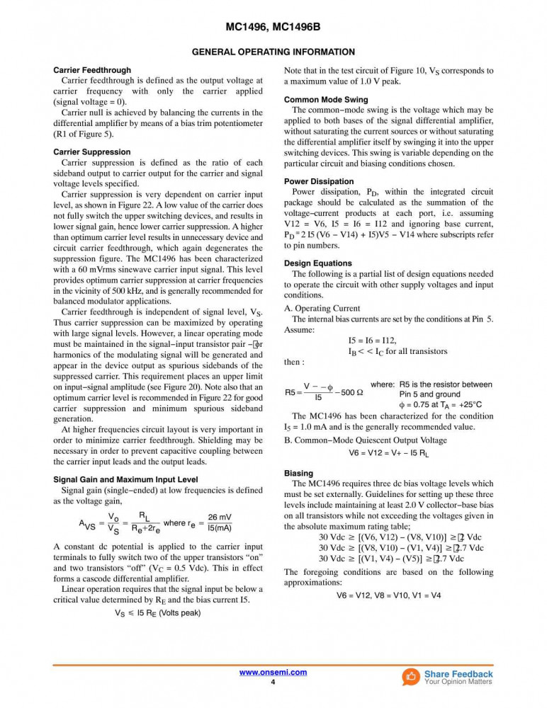 MC1496 datasheet page 4