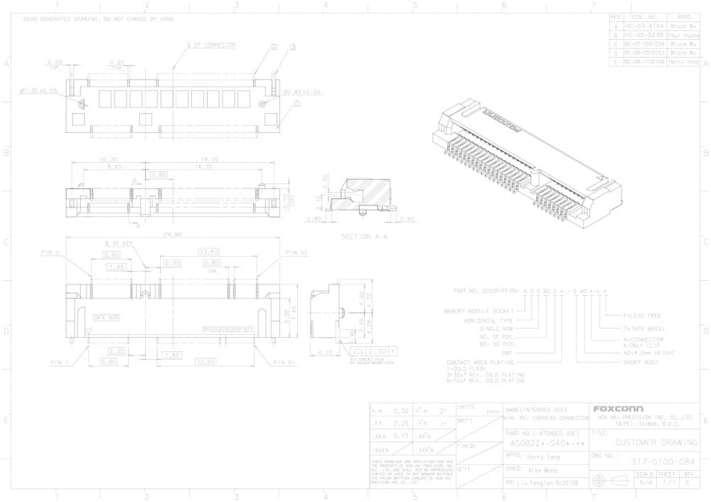 AS0B226-S40K-7F technical drawing page 1