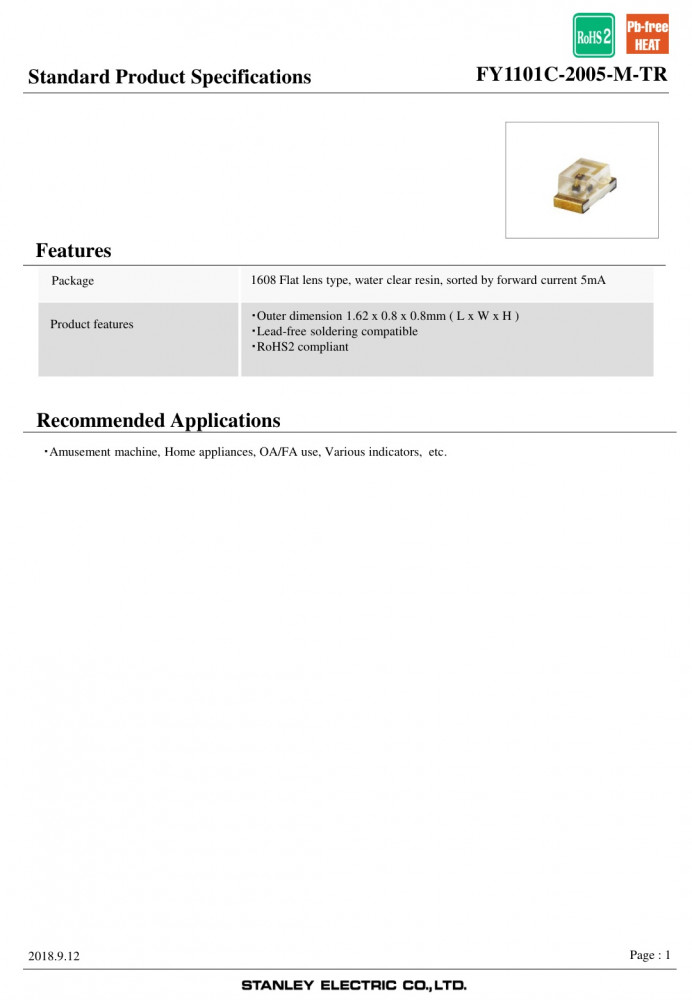 FY1101C-2005-M datasheet page 1