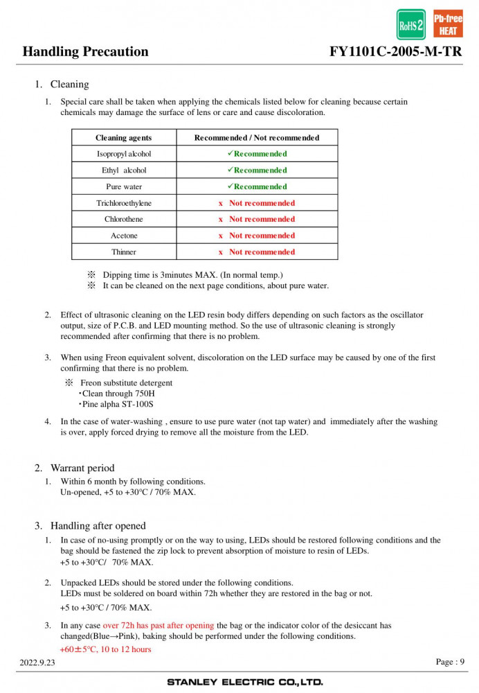 FY1101C-2005-M datasheet page 9