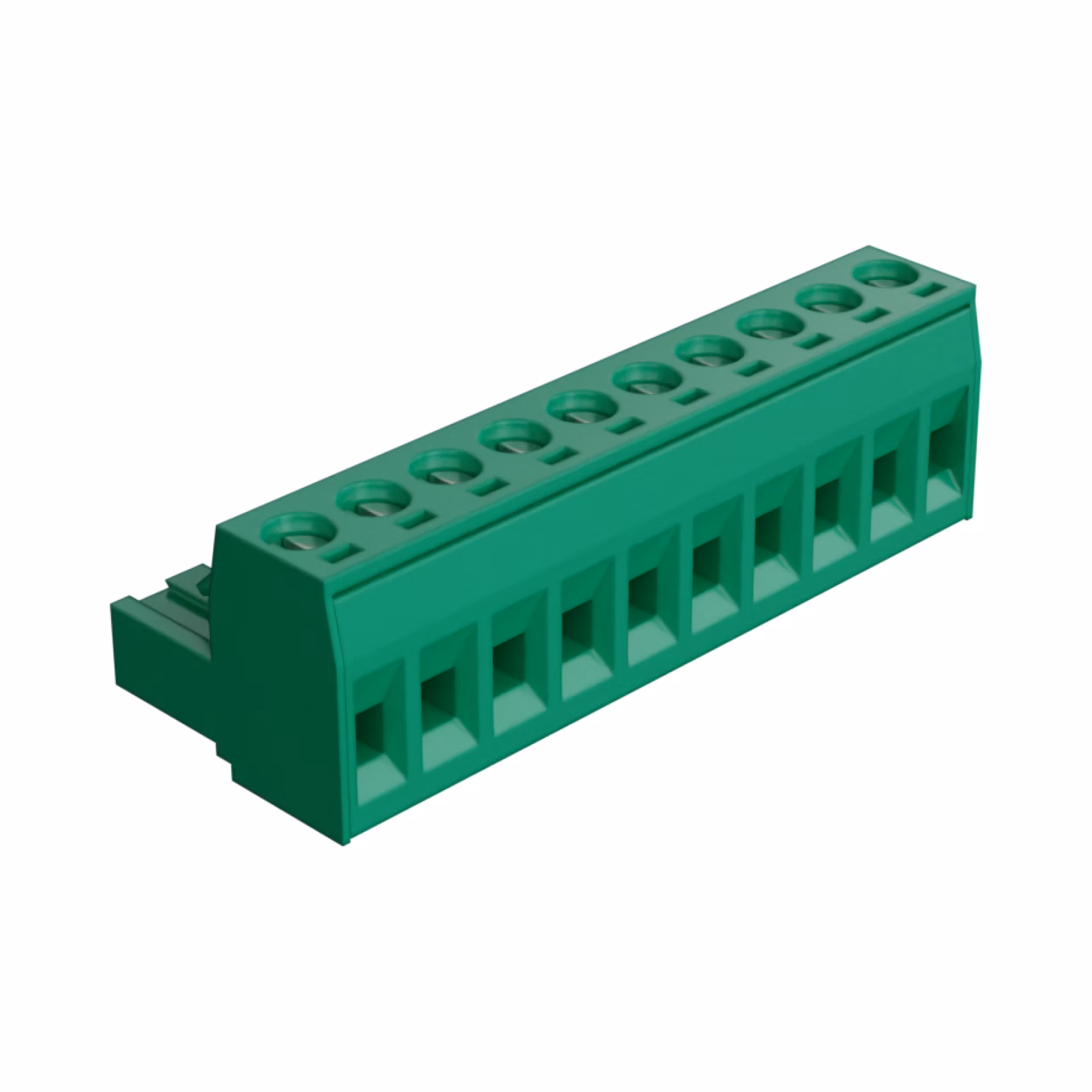 5.00mm Pitch Eurostyle Horizontal Plug, Green Housing, 10 Circuits for sale