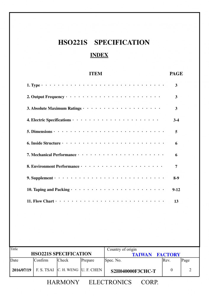 HELE S2H040000F3CHC-T specification page 2