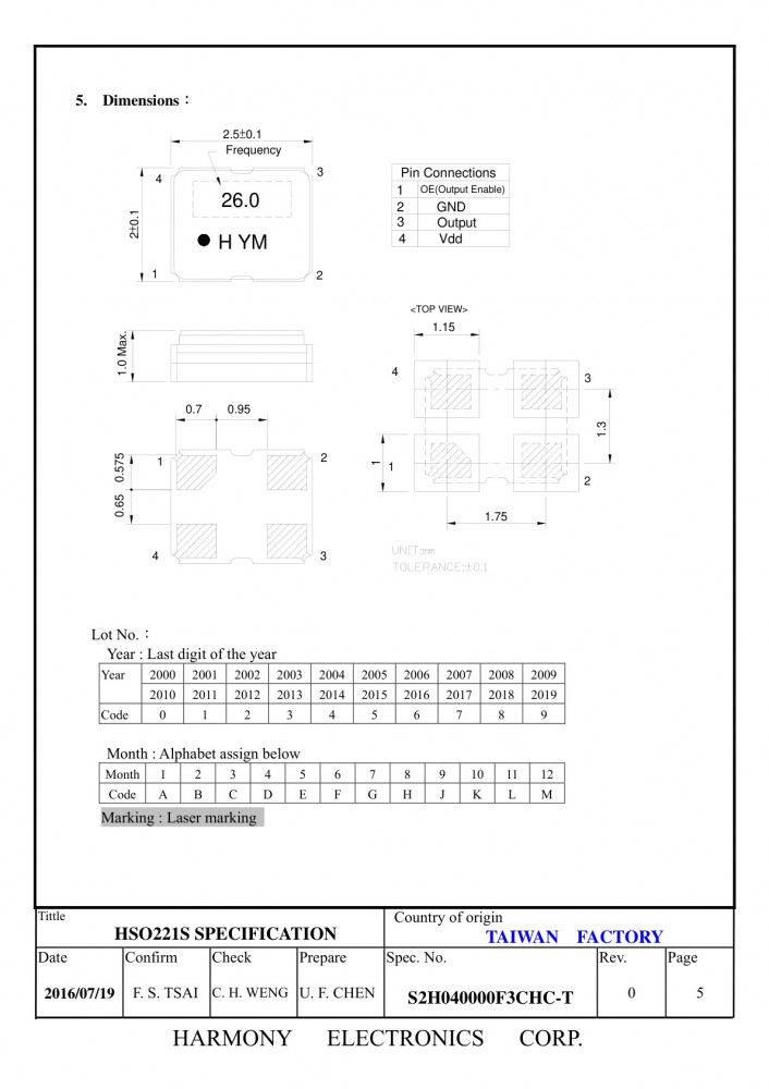 HELE S2H040000F3CHC-T specification page 5