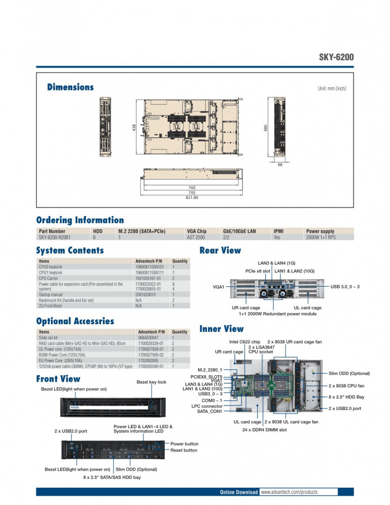 SKY-6200 product documentation page 2