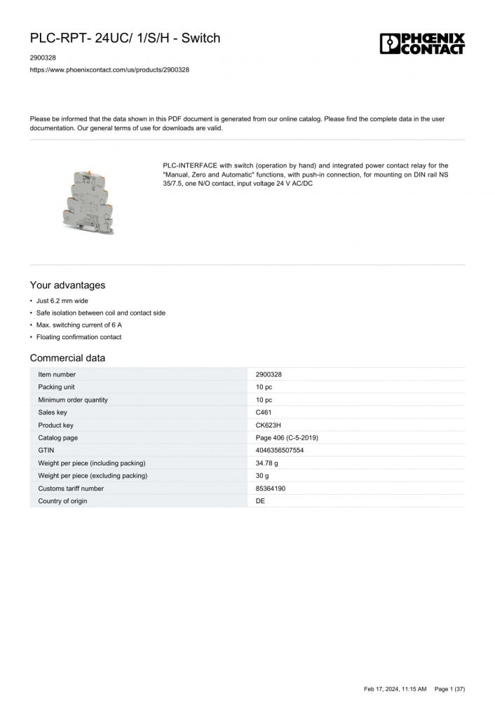 2900328 technical document page 1