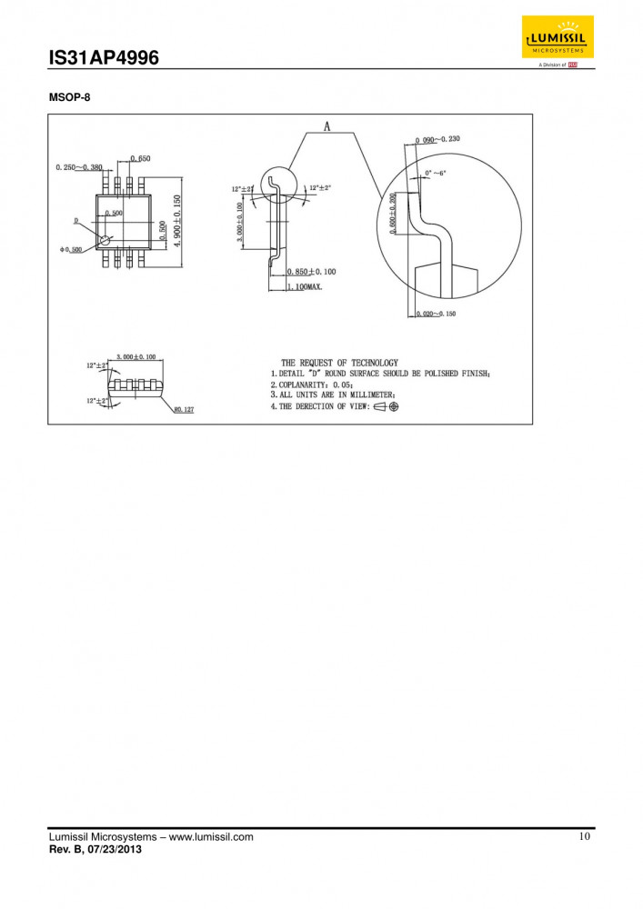 IS31AP4996 datasheet page 10