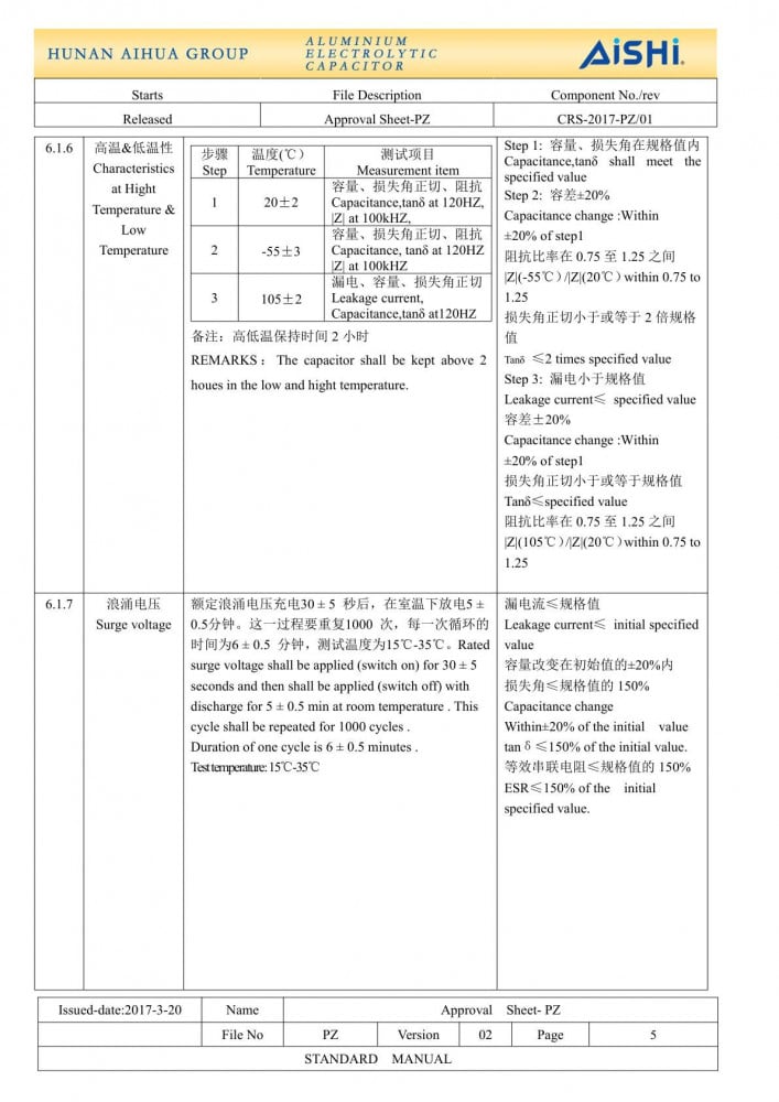 AISHI PZ specification page 5