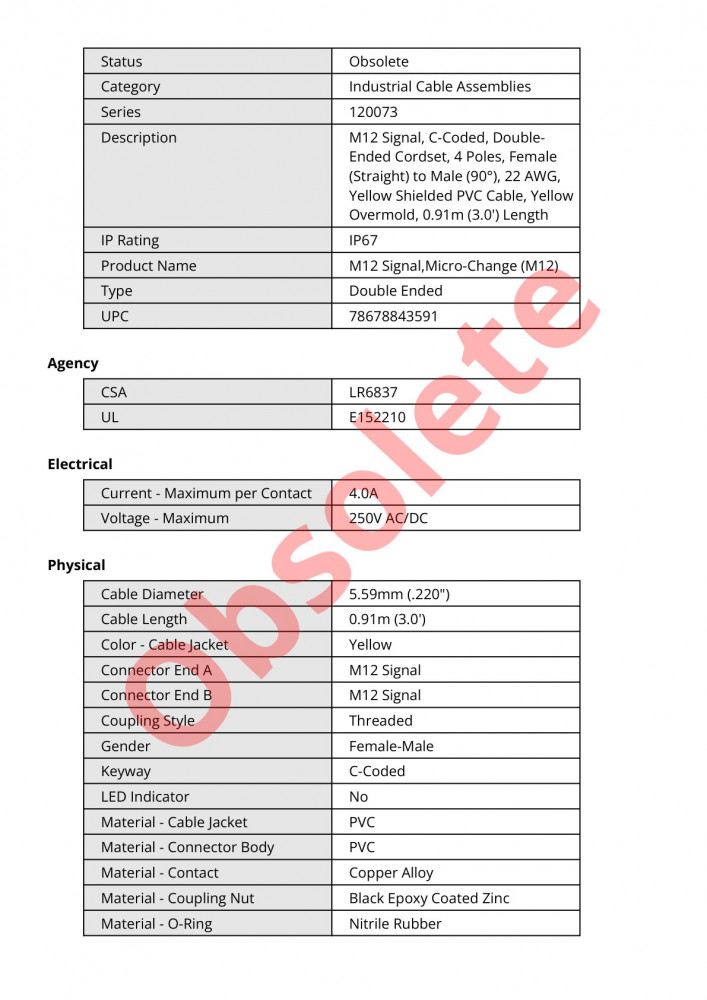 Molex 1200730250 technical drawing, page 2