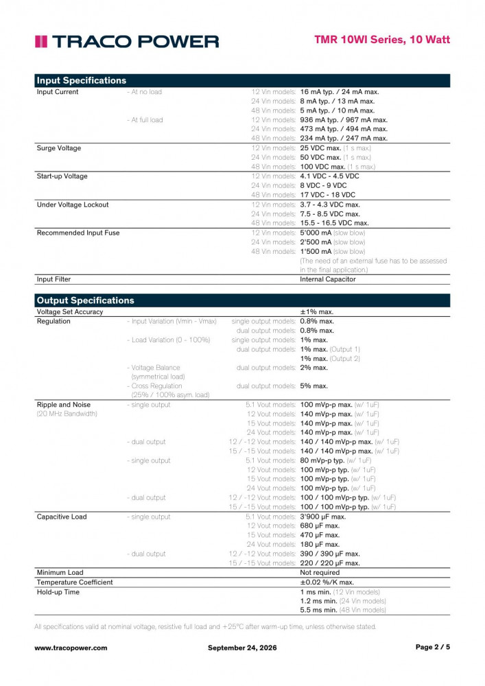 TMR 10WI technical document page 2