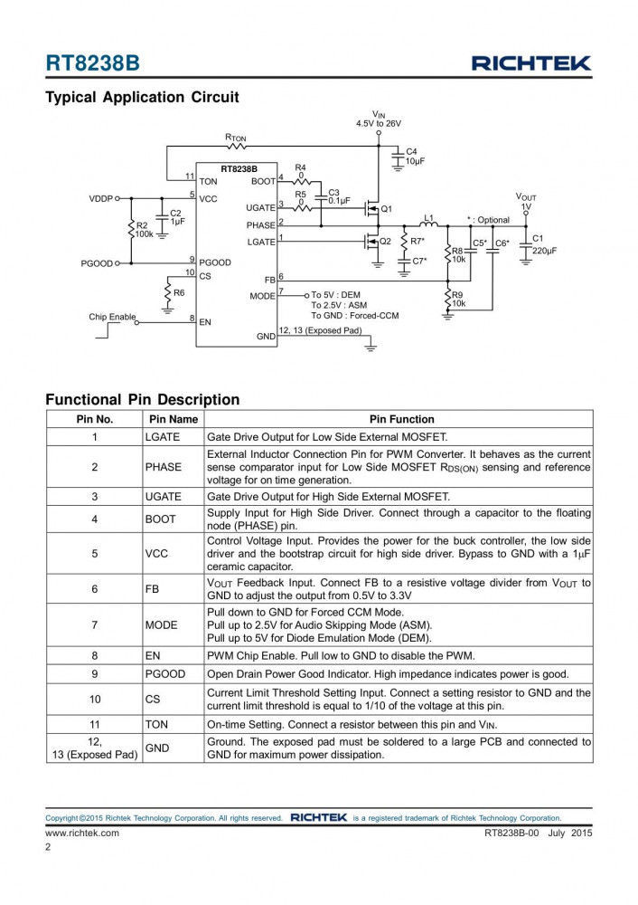RT8238B datasheet page 2
