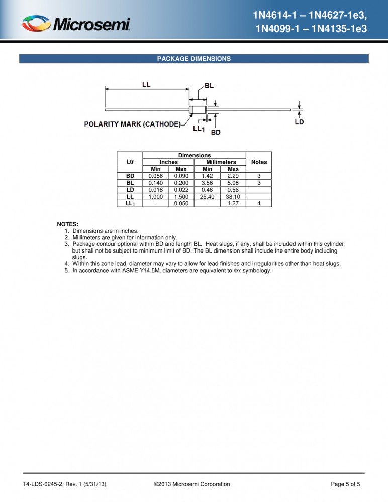 1N4619-1 datasheet page 5