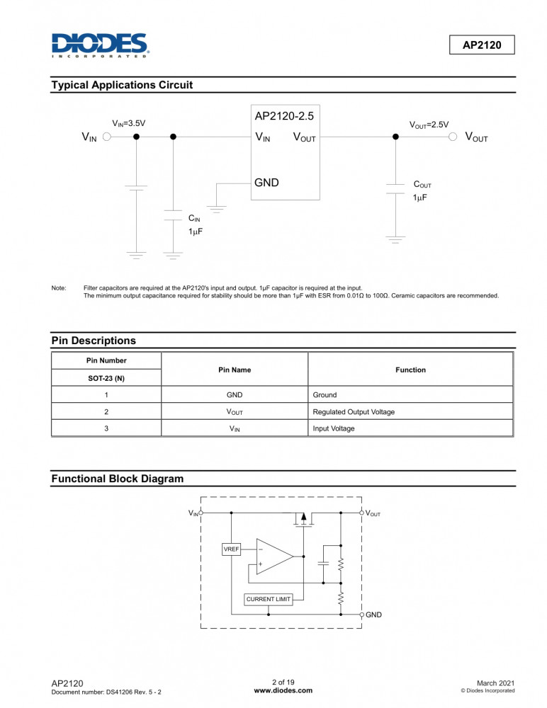 AP2120 datasheet page 2