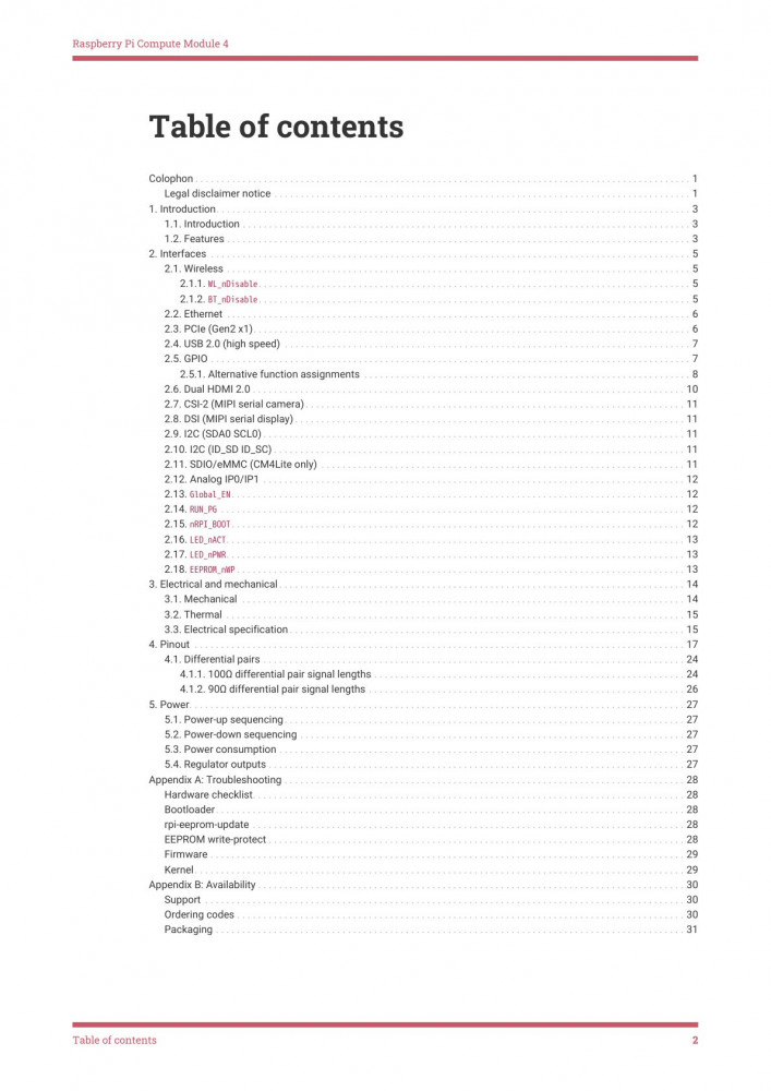 Raspberry Pi CM4 documentation page 3