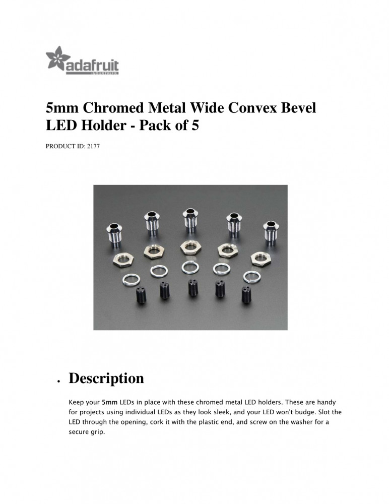 Product 2177 technical document page 1