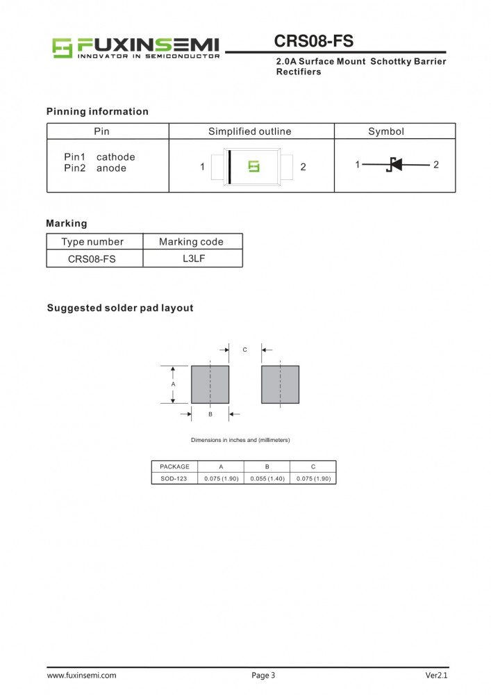 CRS08-FS datasheet page 3