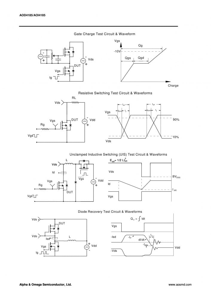 AOD4185 datasheet page 6
