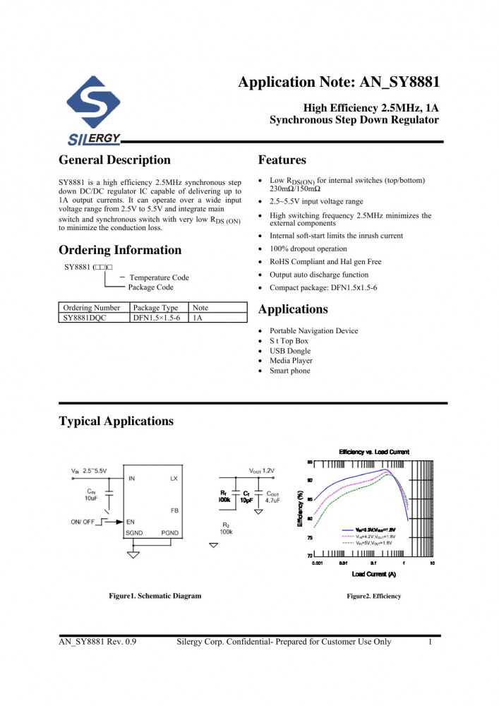 SY8881DQC datasheet page 1