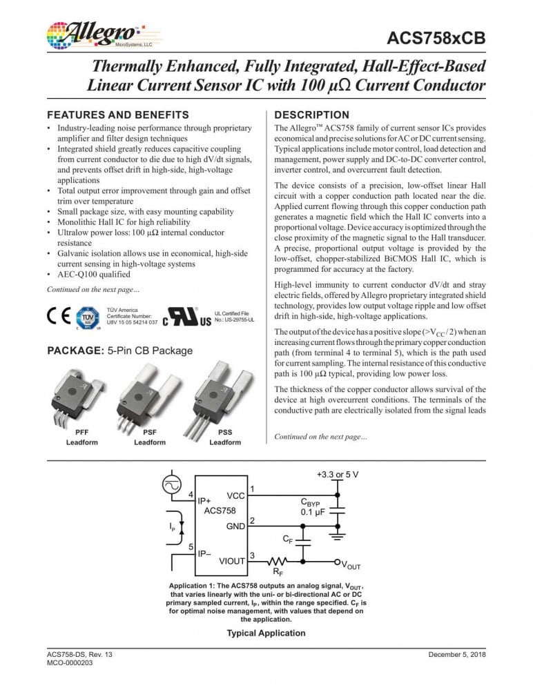 ACS758 datasheet page 2