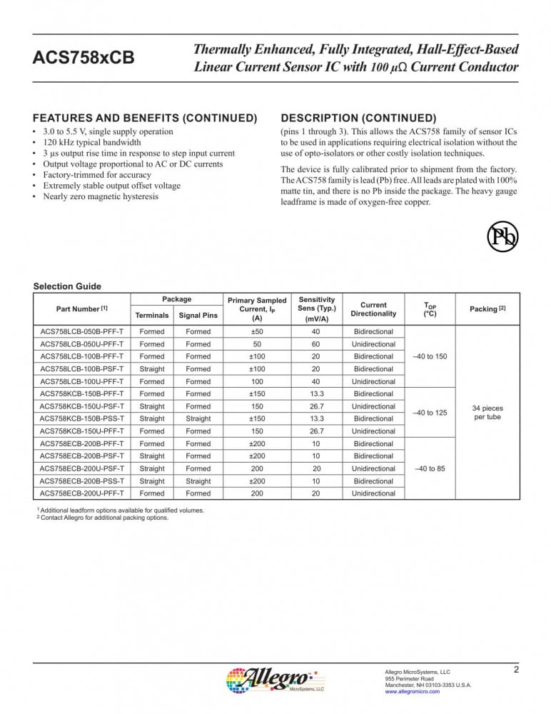 ACS758 datasheet page 3