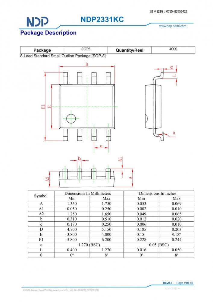 NDP2331KC datasheet page 10