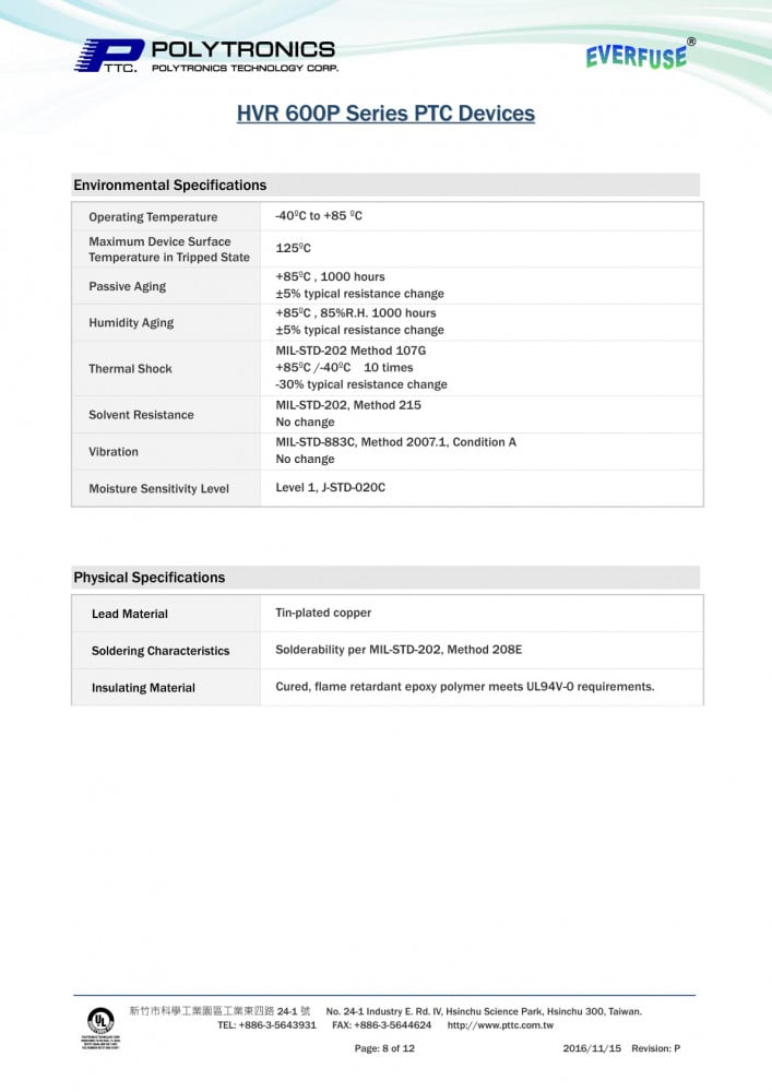 HVR600P160CF datasheet page 8