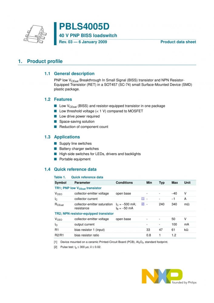 PBLS4005D datasheet page 2
