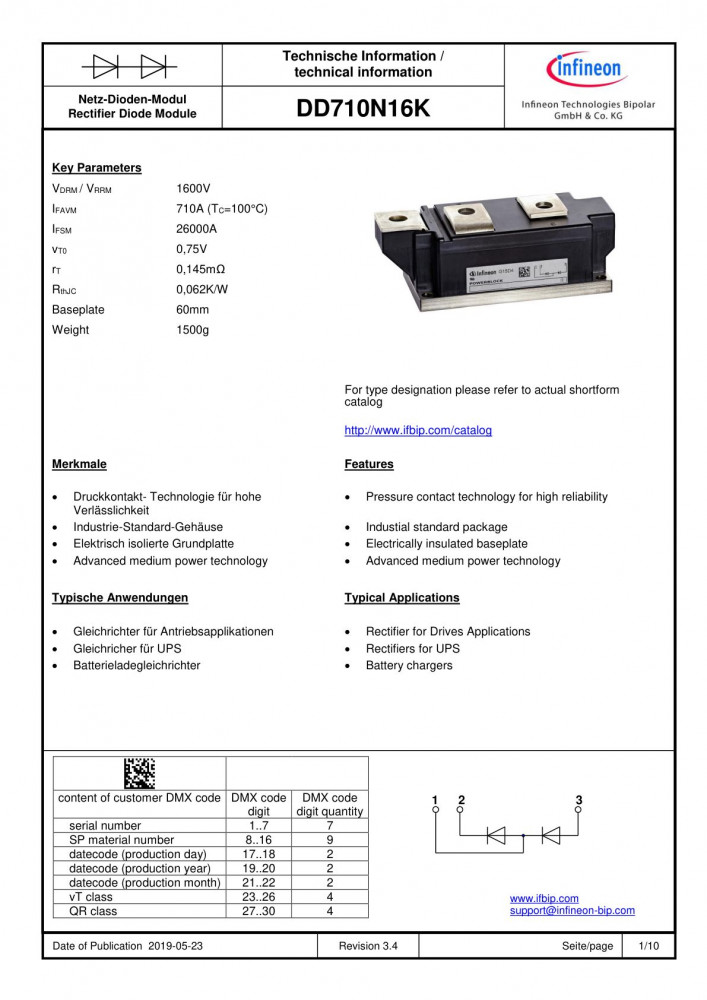 DD710N16K datasheet page 1