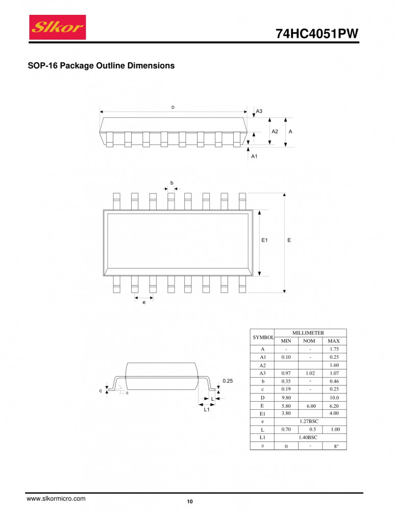74HC4051PW datasheet page 10