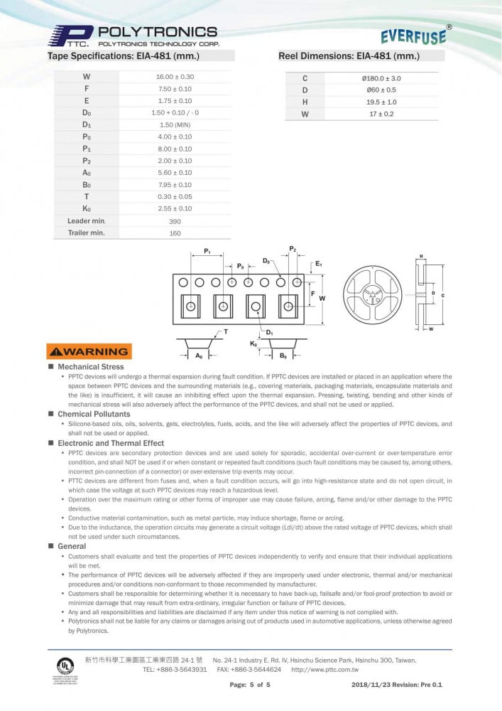 SMD2920P700SLR/24 technical document page 5