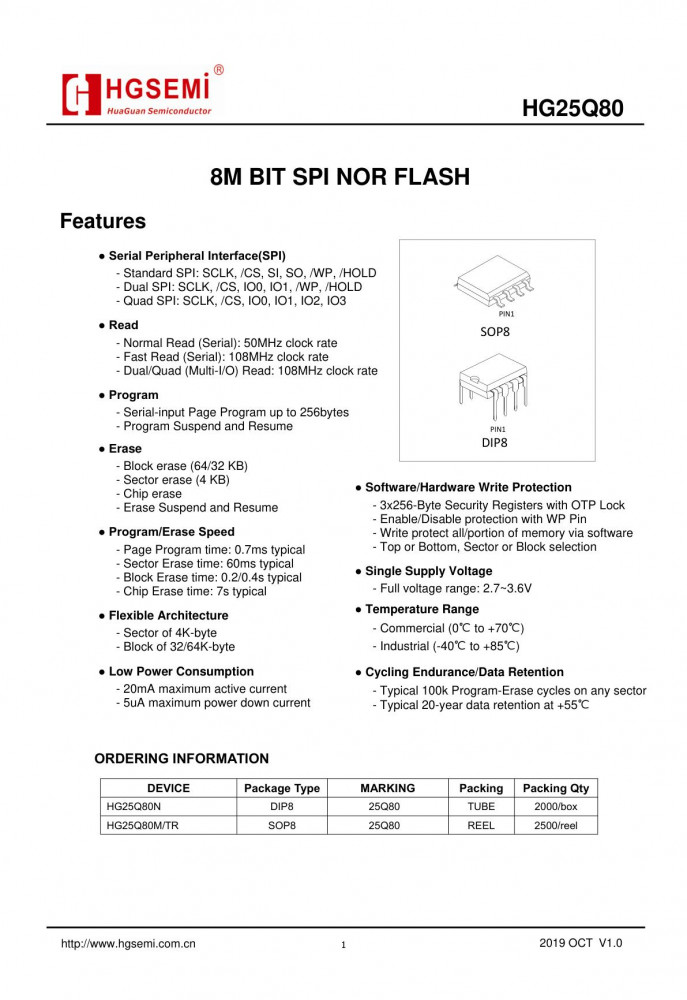 HG25Q80M/TR datasheet page 1