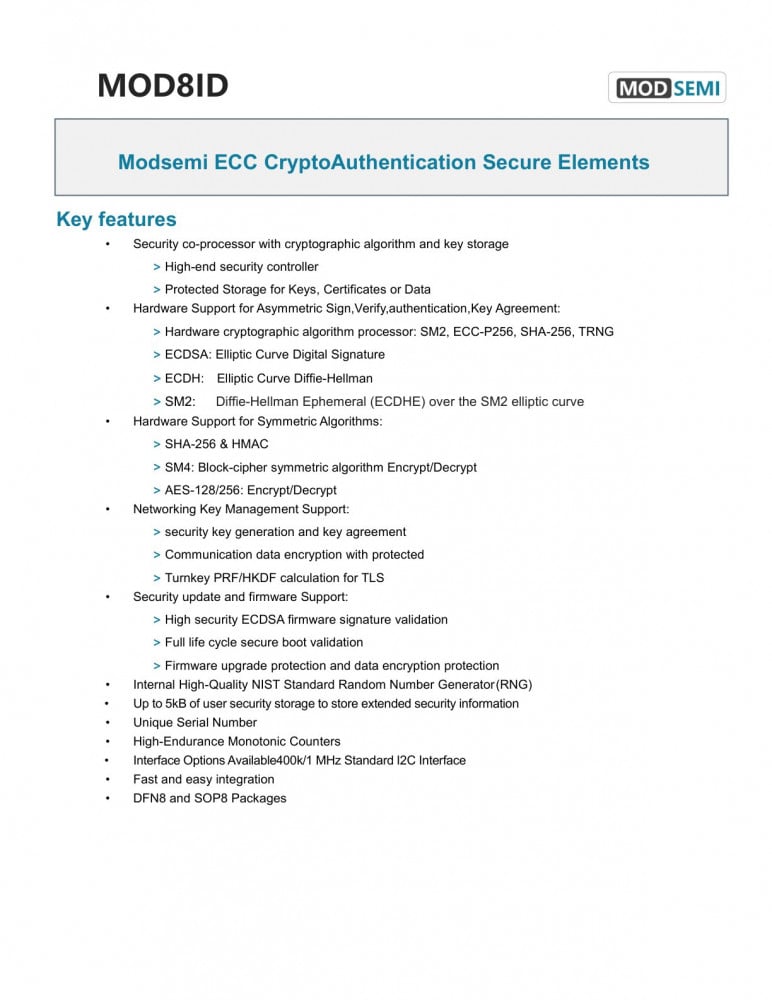 MOD8ID datasheet page 2