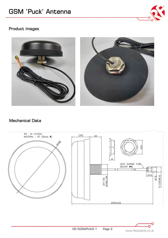 ANT-5GSMPUKS-SMA technical document page 2