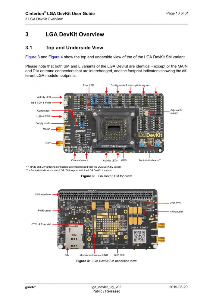 LGA DevKit documentation page 10
