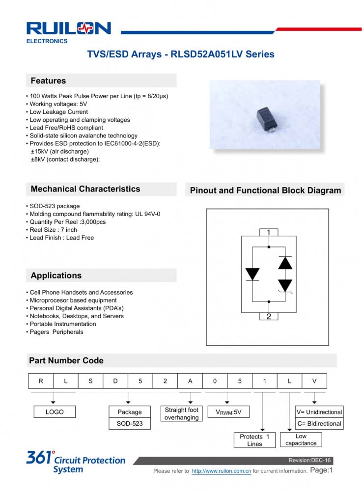 RLSD52A051LV datasheet page 2