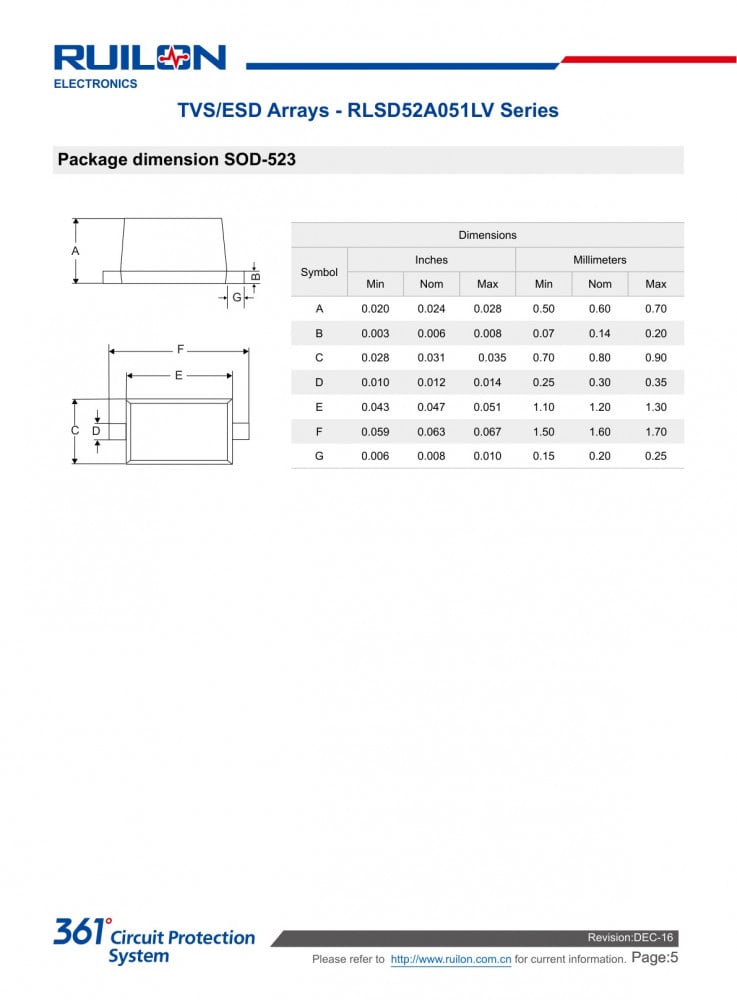 RLSD52A051LV datasheet page 6