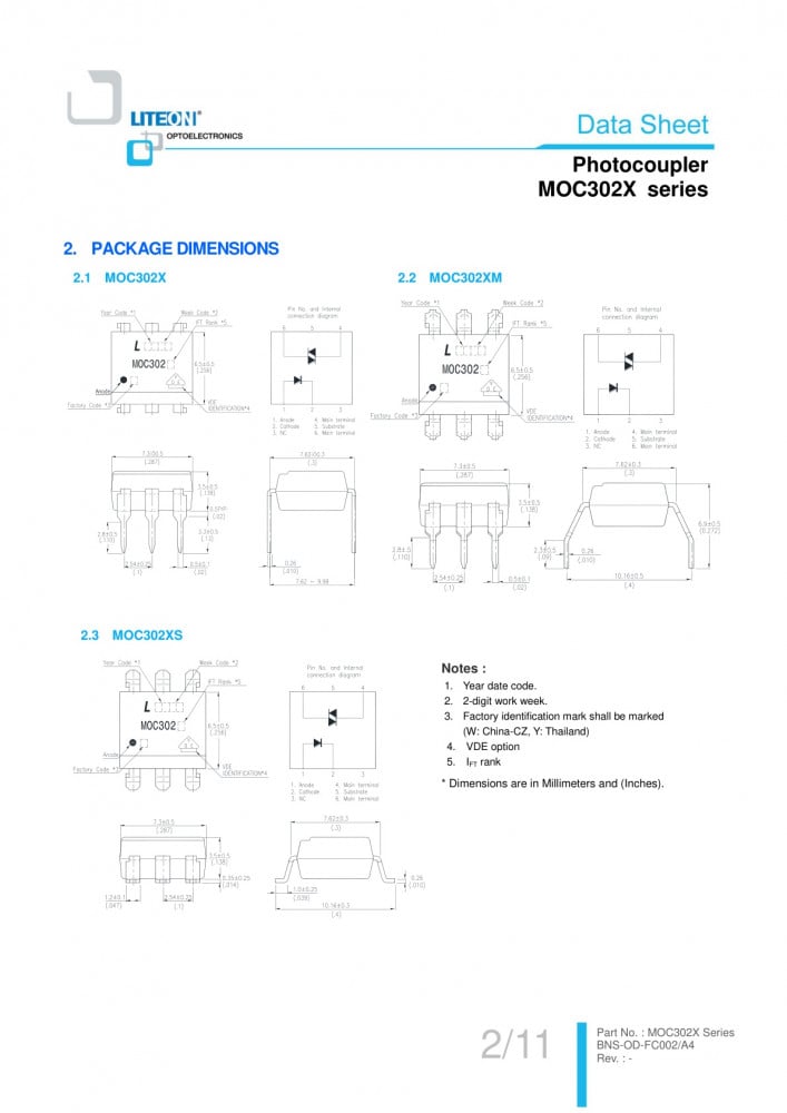 MOC3022 datasheet page 3