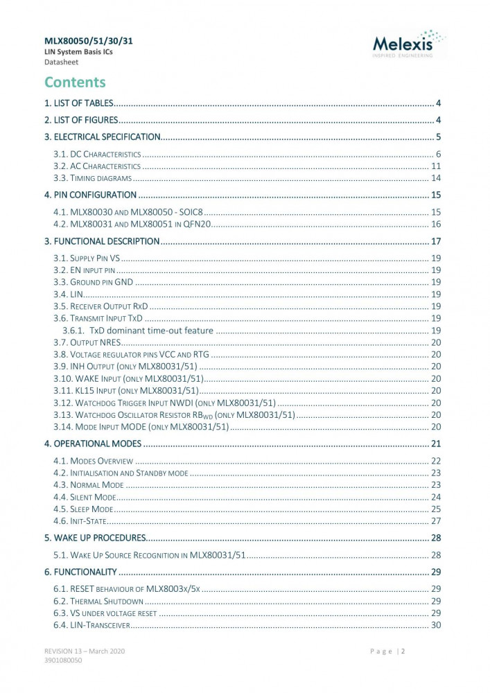 MLX80030 datasheet page 2