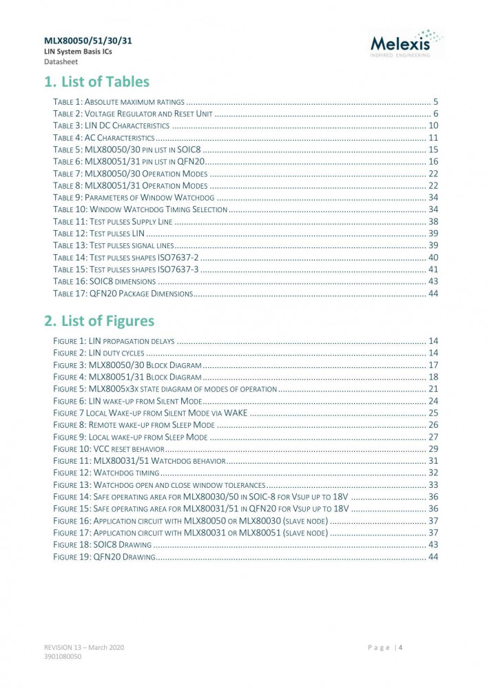 MLX80030 datasheet page 4