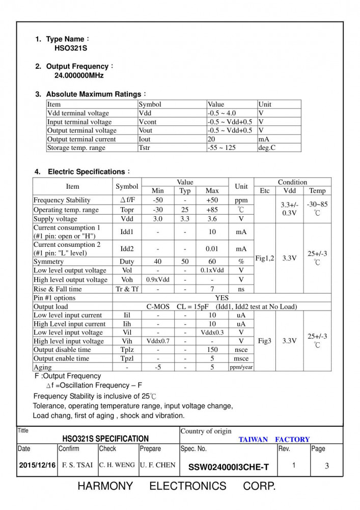 SSW024000I3CHE-T specification page 3