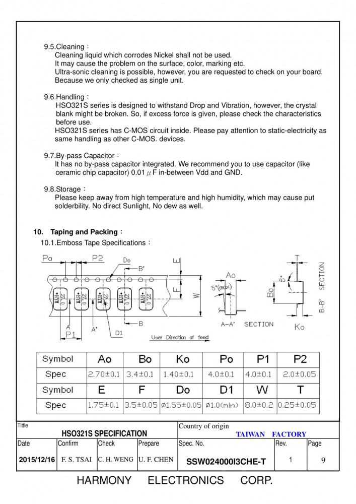 SSW024000I3CHE-T specification page 9