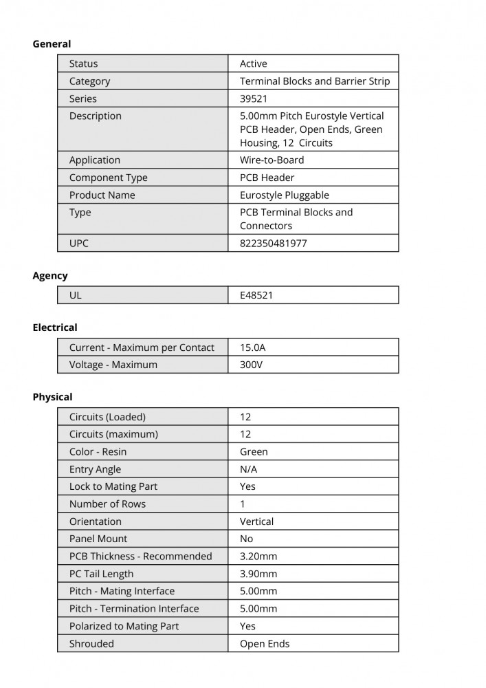MOLEX 395215012 technical document image, page 2