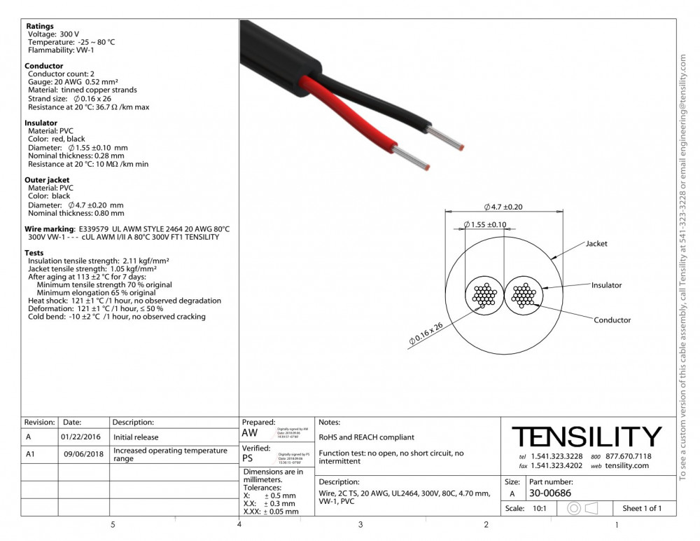 Tensility International 30-00686 product drawing