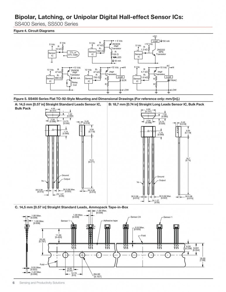 Honeywell SS411A datasheet page 6