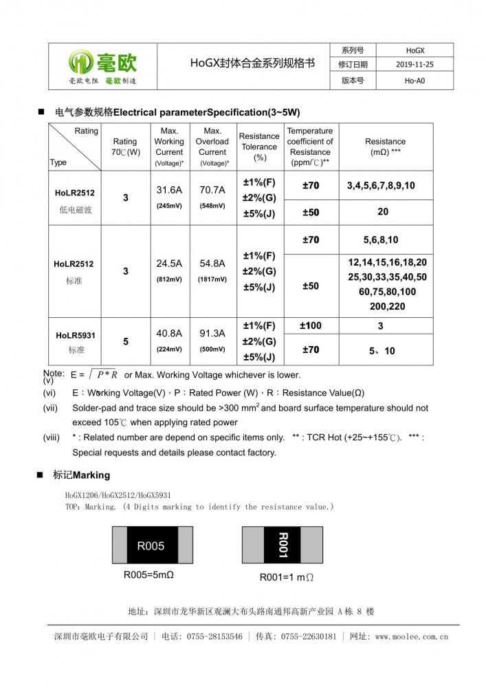 HoGX datasheet page 4